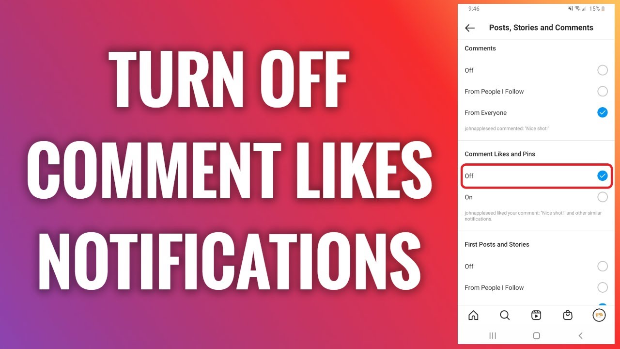 How To Turn Off Comment Likes Notifications On Instagram YouTube How To Turn Off Comment Likes Notifications On Instagram YouTube