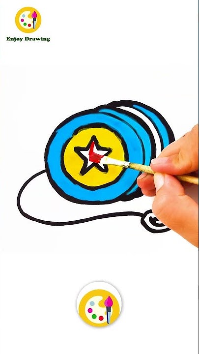 YO YO Drawing: How to Draw A YO YO EASY for Kids | ENJOY DRAWING - YouTube