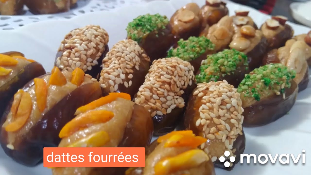 dattes fourrées au cacahuète /une jolie présentation de dattes pour ...