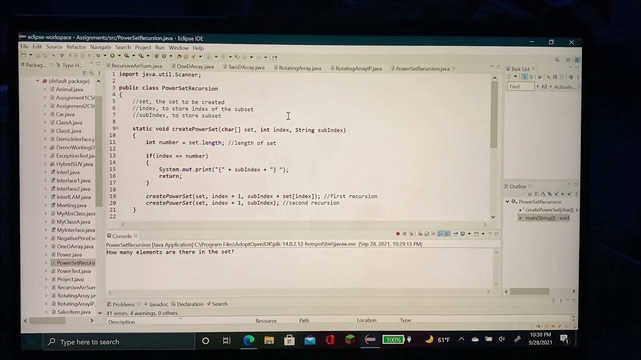 Power Set Recursion - YouTube