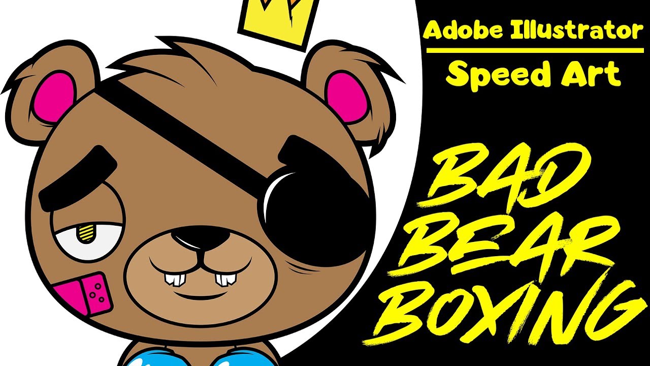 Adobe Illustrator Speed Art Bad Bear Boxing - YouTube