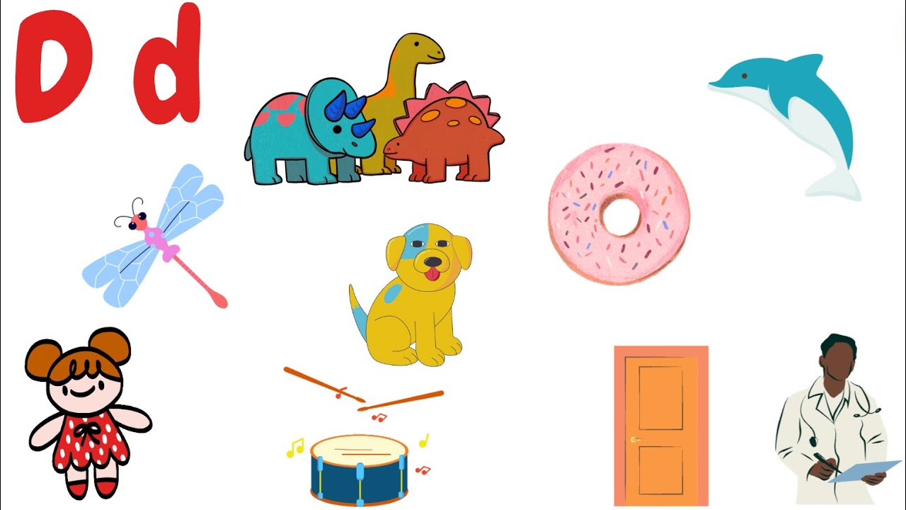English Alphabets | Words that Start with Letter D | Kids Learning ...