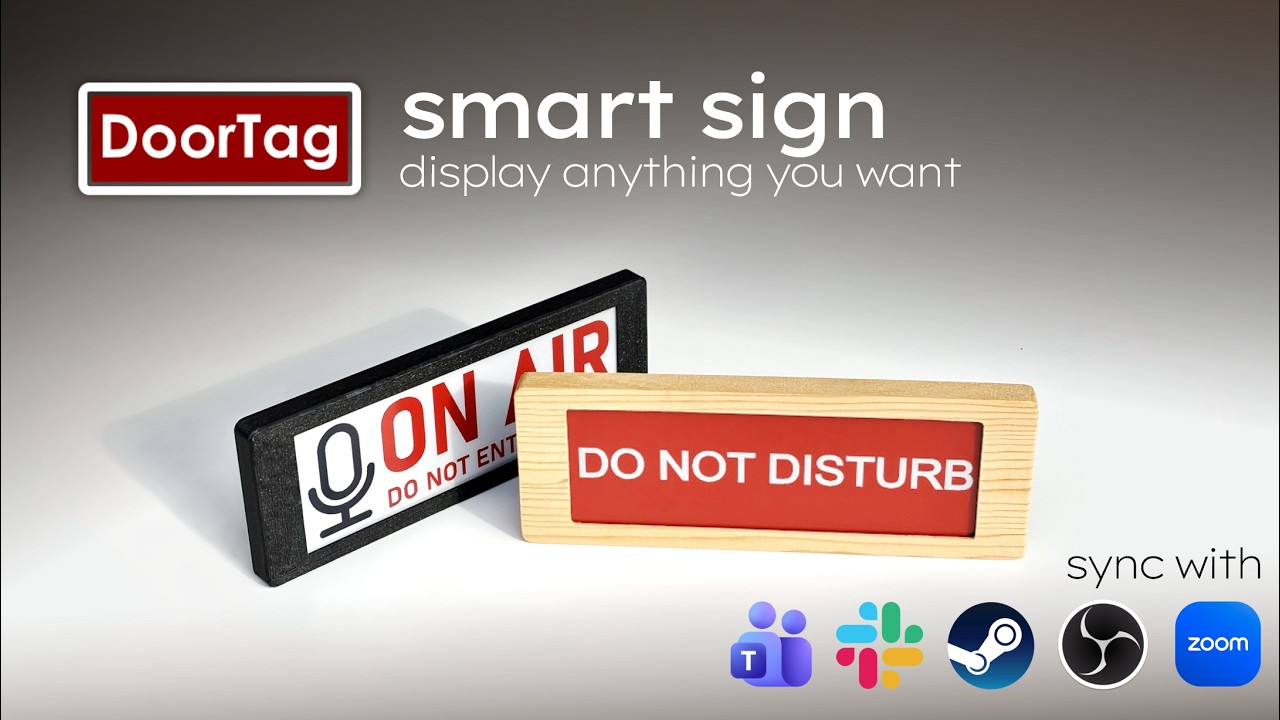DoorTag - Customizable Smart Sign - Introduction - YouTube