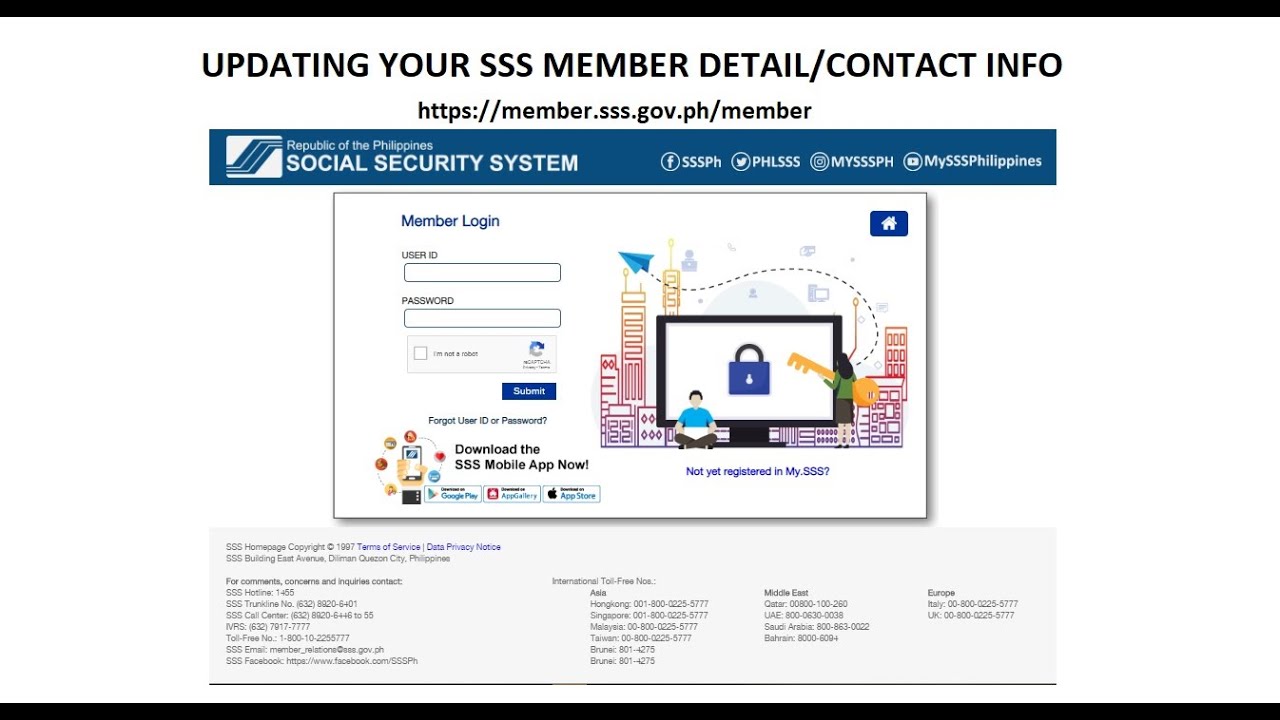 SSS Member Info- how to update? - YouTube