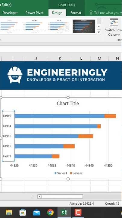Gantt Charts In Excel Engineeringly Shorts Excel Explore Youtube
