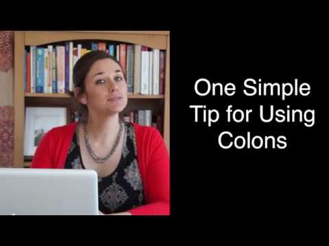 One Simple Tip For Using Colons - YouTube