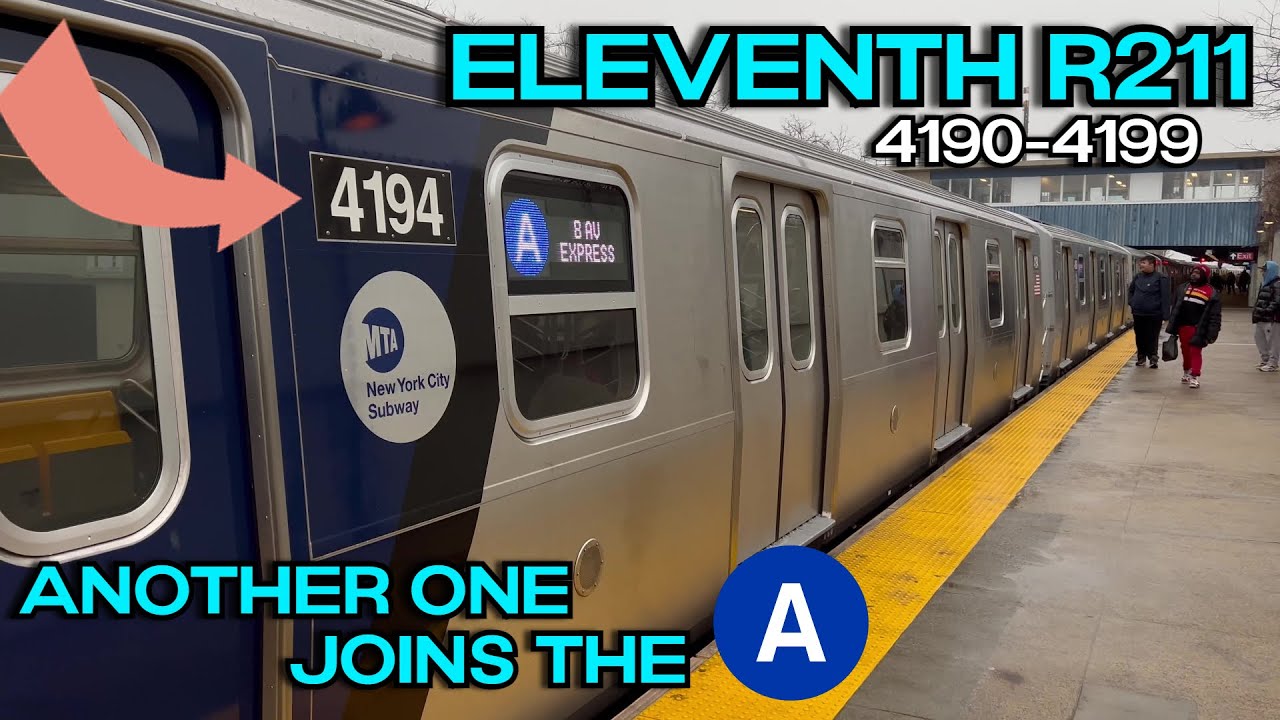 NYC Subway: Eleventh R211 enters service on the A line! (3/5/24) - YouTube