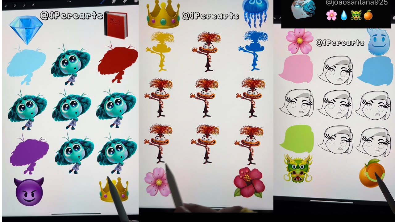 Emoji Color Mixing Palette Inside out 2 #insideout2 #insideout #colors ...