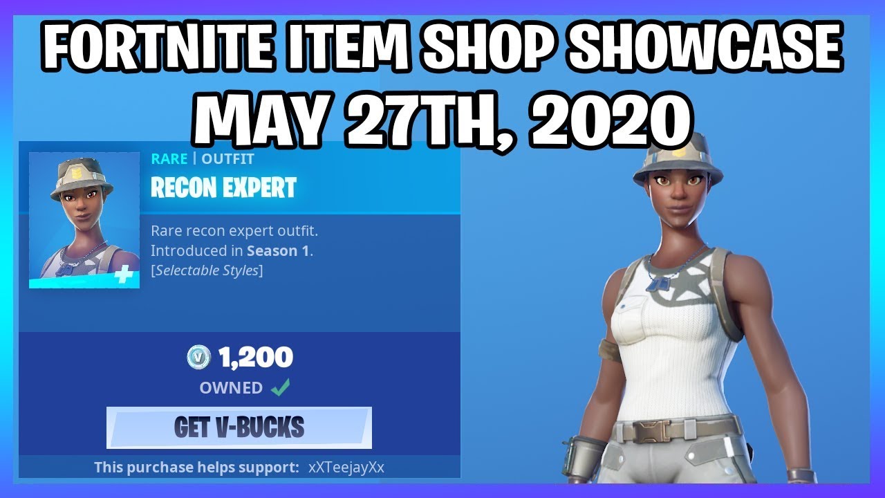 Fortnite Item Shop RECON EXPERT IS HERE! [May 27th, 2020] (Fortnite ...