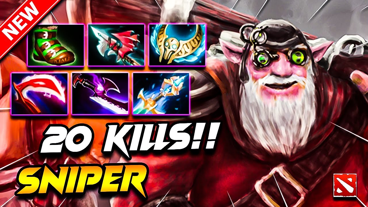 20 Kills SNIPER DOTA 2 Gameplay | Dota 2 SNIPER Gameplay | Sniper Carry ...