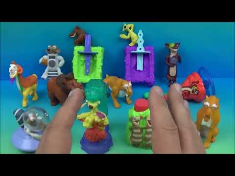 2016 ICE AGE 5 COLLISION COURSE SET OF 12 McDONALD'S HAPPY MEAL COLLECTIBLES VIDEO REVIEW
