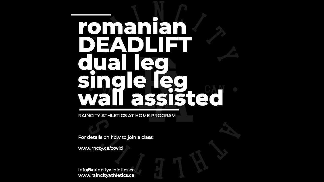 Romanian Deadlift (RDL) - dual leg - single leg - wall assisted - YouTube
