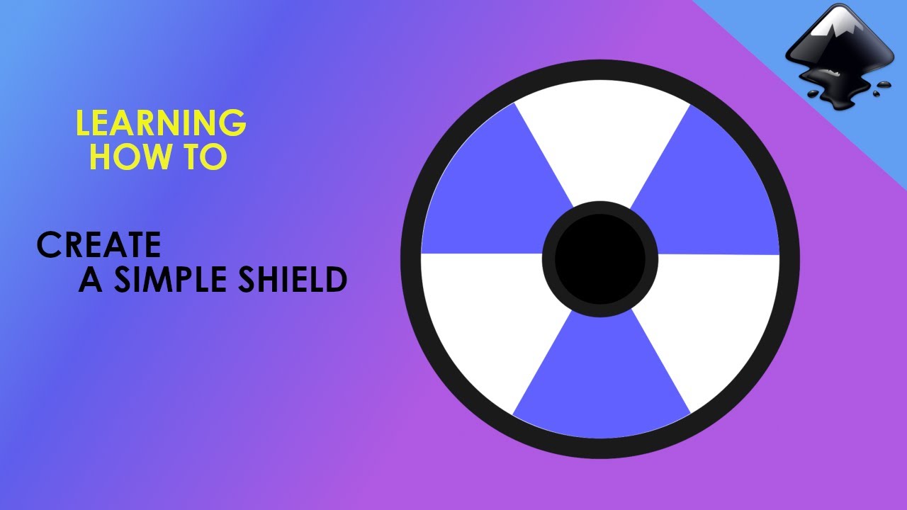 How to create a simple shield using inkscape - YouTube