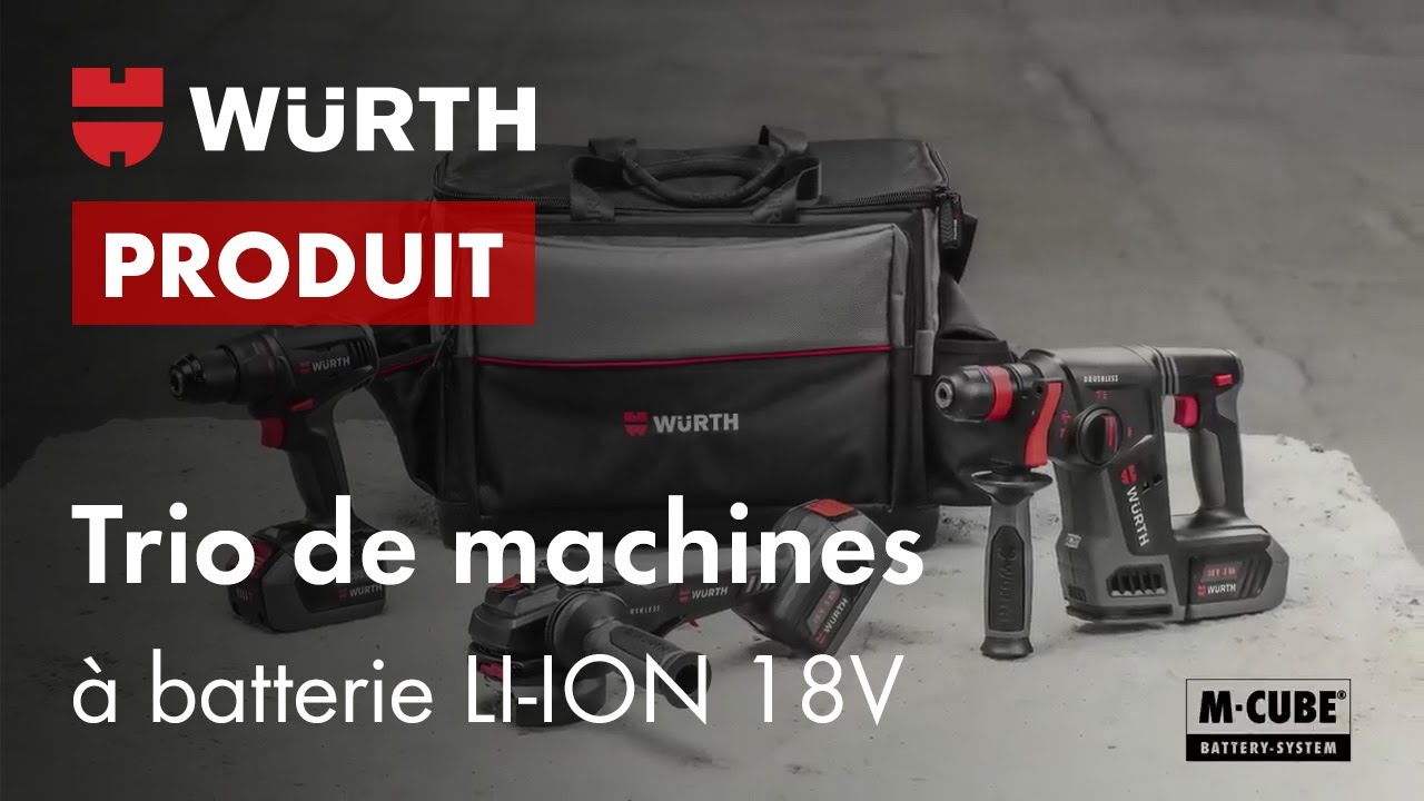 Packs TRIO machines Li-Ion 18 V compact M-CUBE : 4 compositions ...