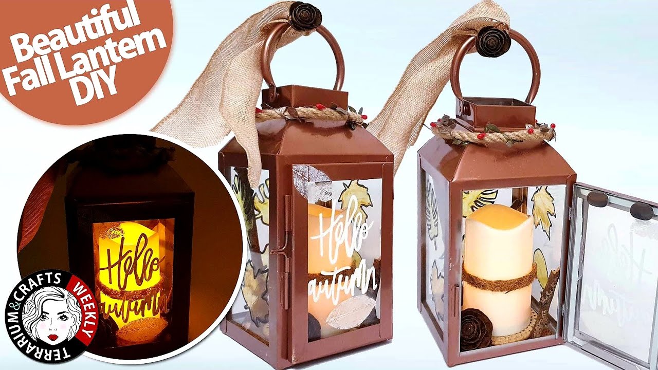 DIY FALL LANTERN, Autumn Decor, Decorating Ideas. Crafts to Make & Sell ...