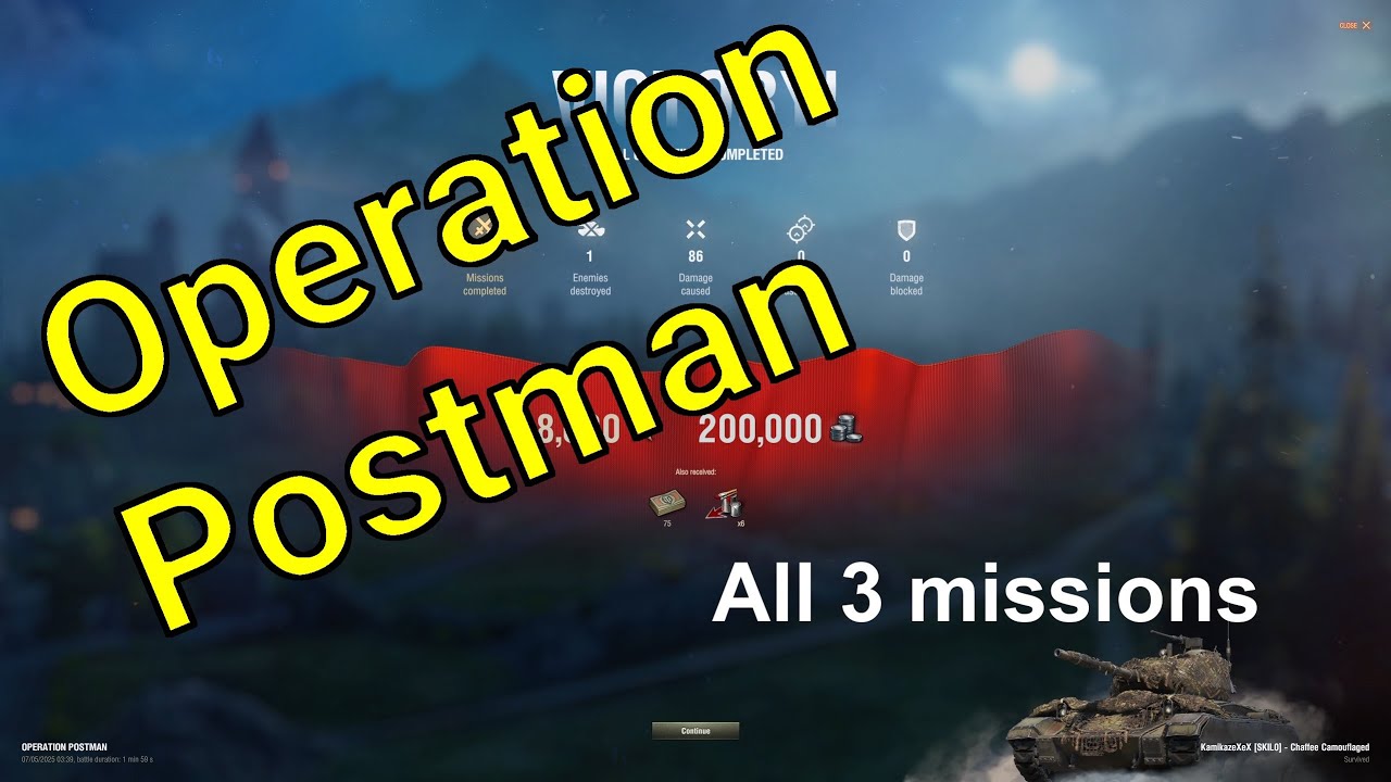World of Tanks - Operation Postman (Stage #3: Rigorous Minefield) - YouTube