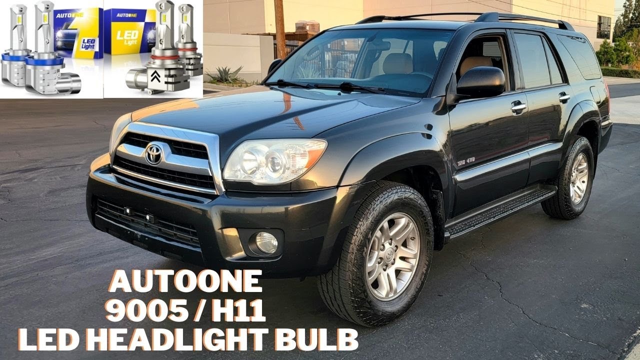 New LED Headlight Bulb For My 4th Gen 4Runner: AUTOONE 9005 / h11 - YouTube