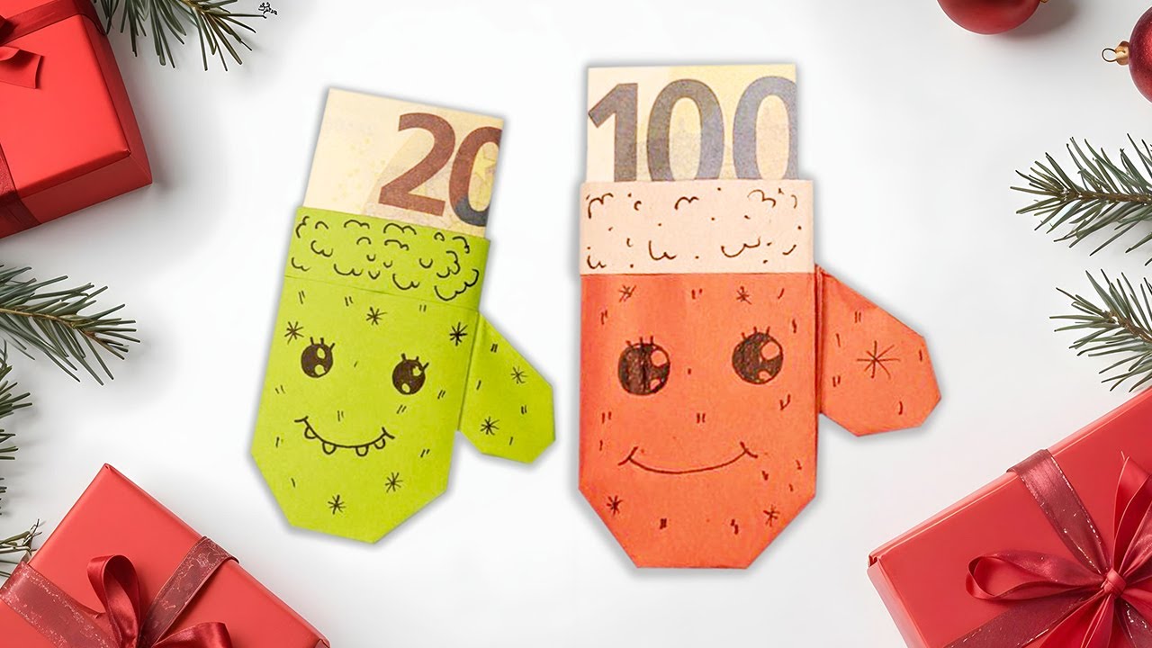 🎄 How to Fold a Christmas Mitten from Paper 🎅 Festive Origami Idea ...