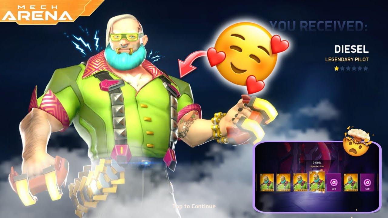 Diesel Pilot Unlock🔓😍 | Mech Arena - YouTube