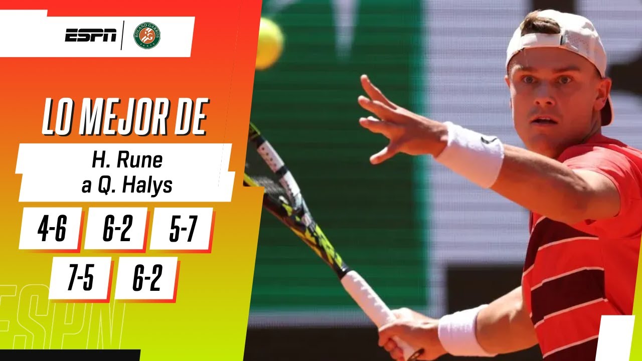 EN UN PARTIDO PAREJO, RUNE VENCIÓ A HALYS Y ESTÁ EN OCTAVOS DE ROLAND ...