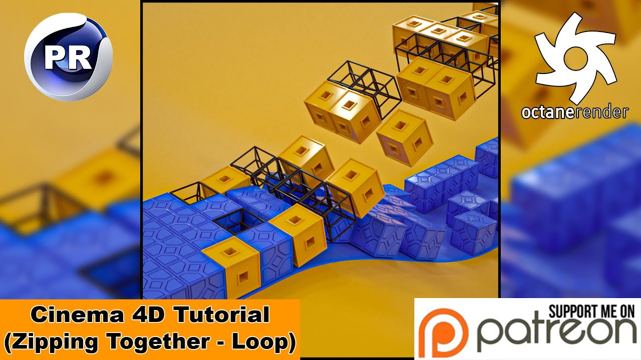 ZIPPING TOGETHER - LOOP (Cinema 4D Tutorial) - YouTube