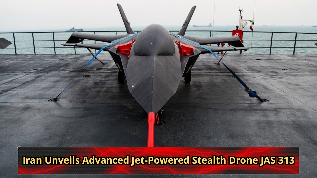 Iran Unveils Advanced Jet Powered Stealth Drone JAS 313 - YouTube