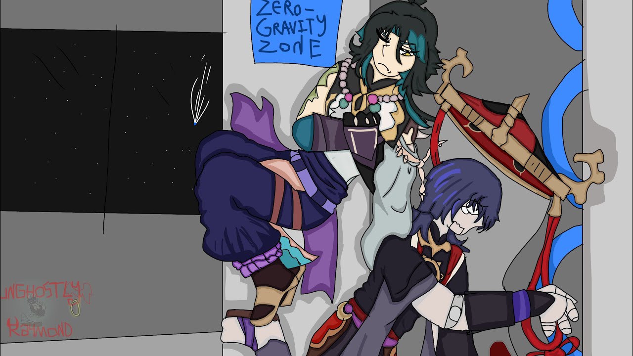 Scaramouche and Xiao visit a zero gravity zone!! - YouTube