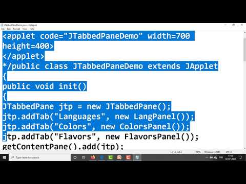 Lecture No 17 AJP Swing JTabbedPane - YouTube