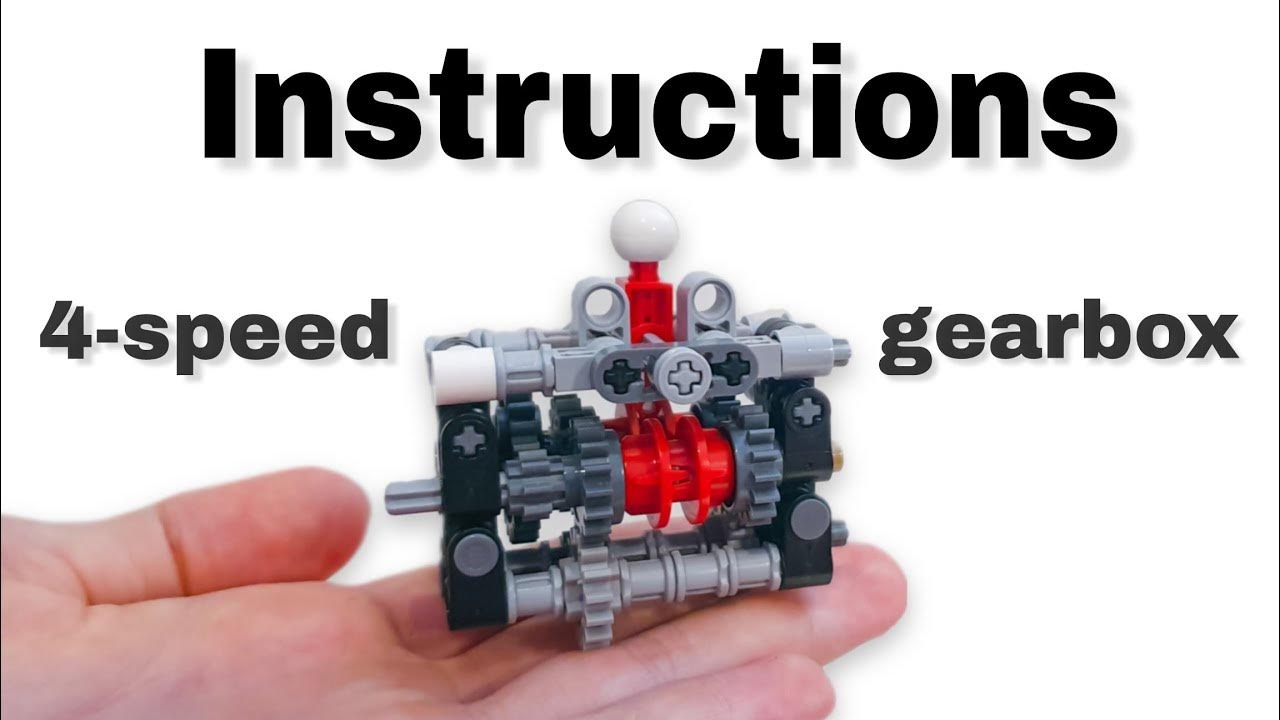 Instructions for the Smallest Lego Technic 4-speed Gearbox - YouTube