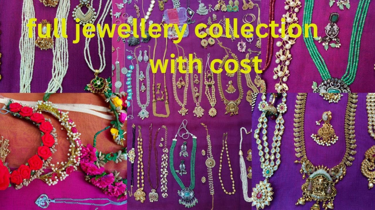 Full jewellery collection with cost👌//pearls collection 🤩//one gram ...