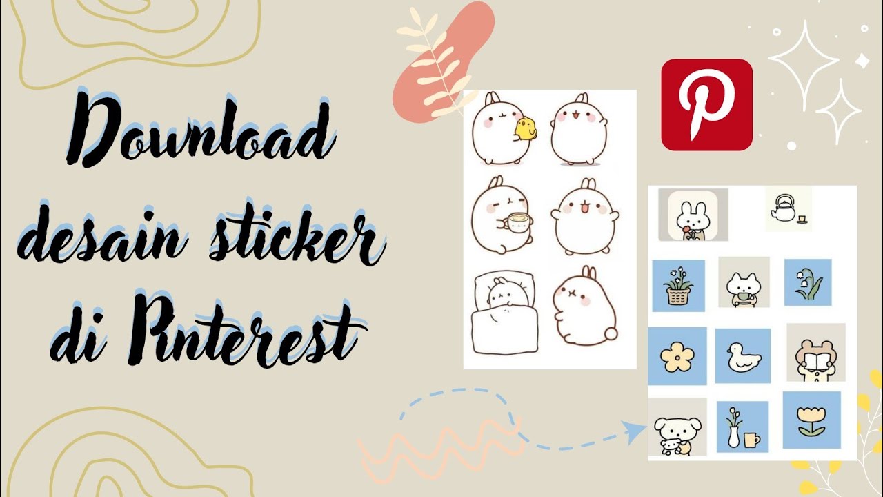 Cara mudah download desain sticker printable di Pinterest - YouTube