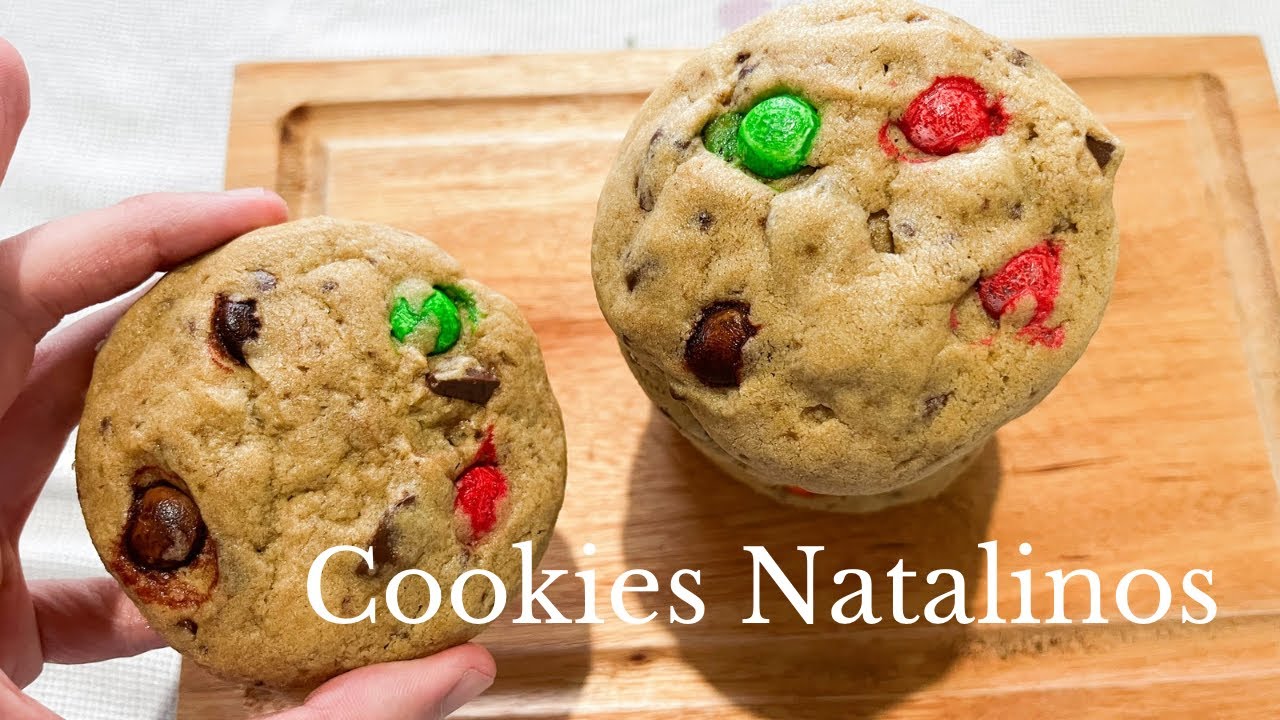 Cookies natalinos com M&Ms (Receitas para o Natal) #asmr - YouTube