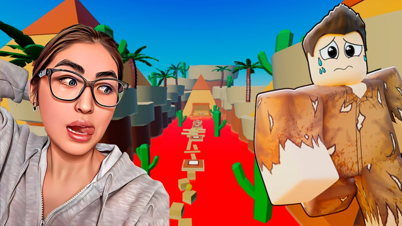 Жылауық баламен бірге кедергілерден өттік (Roblox) - YouTube