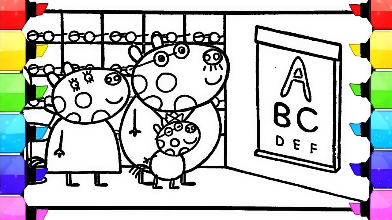 Pedro Pony Family in the Shop Drawing Easy, Drawing and Coloring Peppa ...