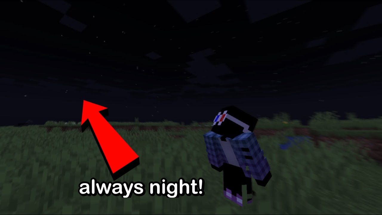 Minecraft but its always night... - YouTube