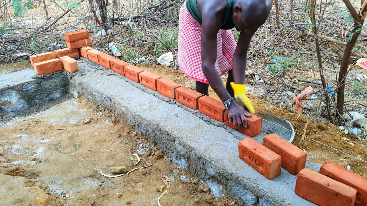 Techniques of Foundation _ Compound Wall Foundation Strong belt brick ...