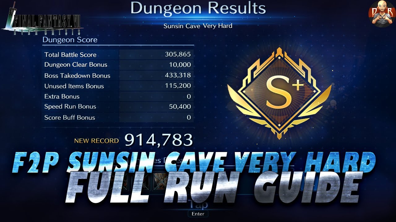 [FF7: Ever Crisis] - F2P Sunsin Cave Very Hard S+! Perfect strat for ...
