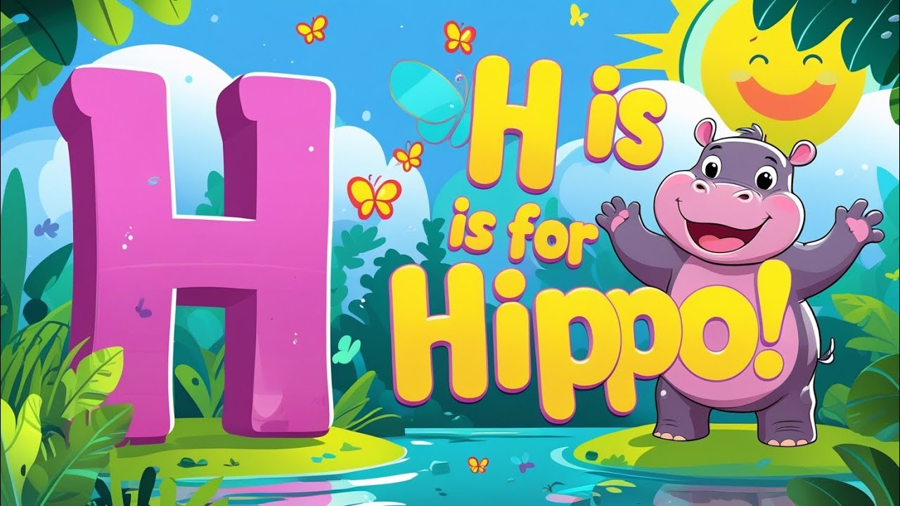 H is for Hippo 🦛 | Alphabet Song for Kids | Giggle Zoo Kid's TV - YouTube