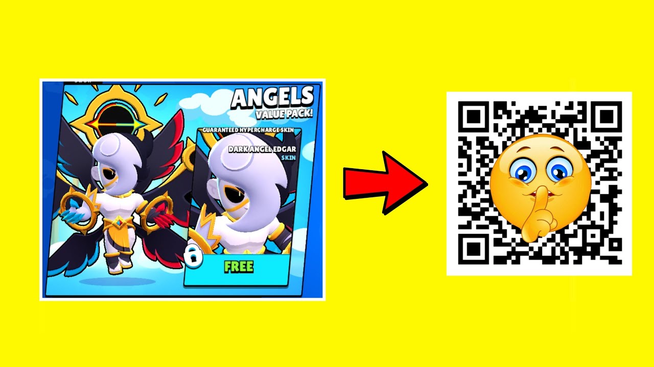 FREE 🎁 DARK ANGEL EDGAR SKIN NEW QR CODE | BRAWL STARS QR CODE - YouTube