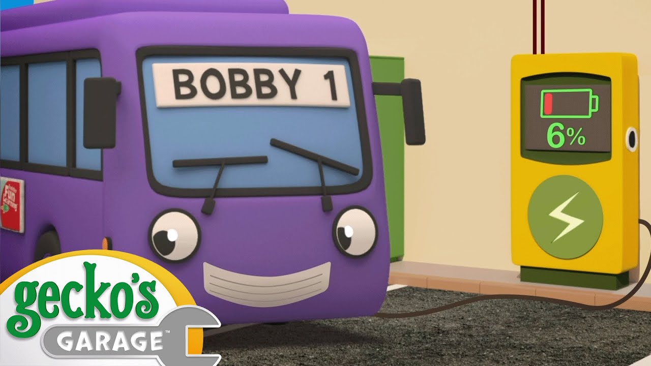 Bobby The Bus Goes Electric! | Gecko 2D | Learning Videos for Kids ...