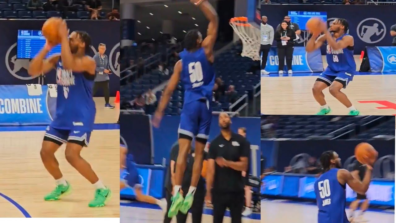 Bronny James showed off and crushed the 3-point star shooting drill at ...