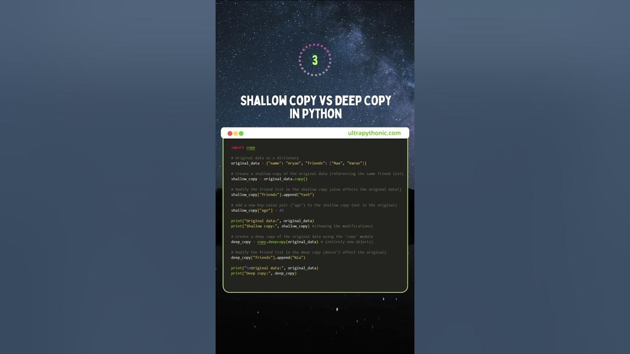 Shallow vs deep copy in python #learnpython #programming #coding # ...