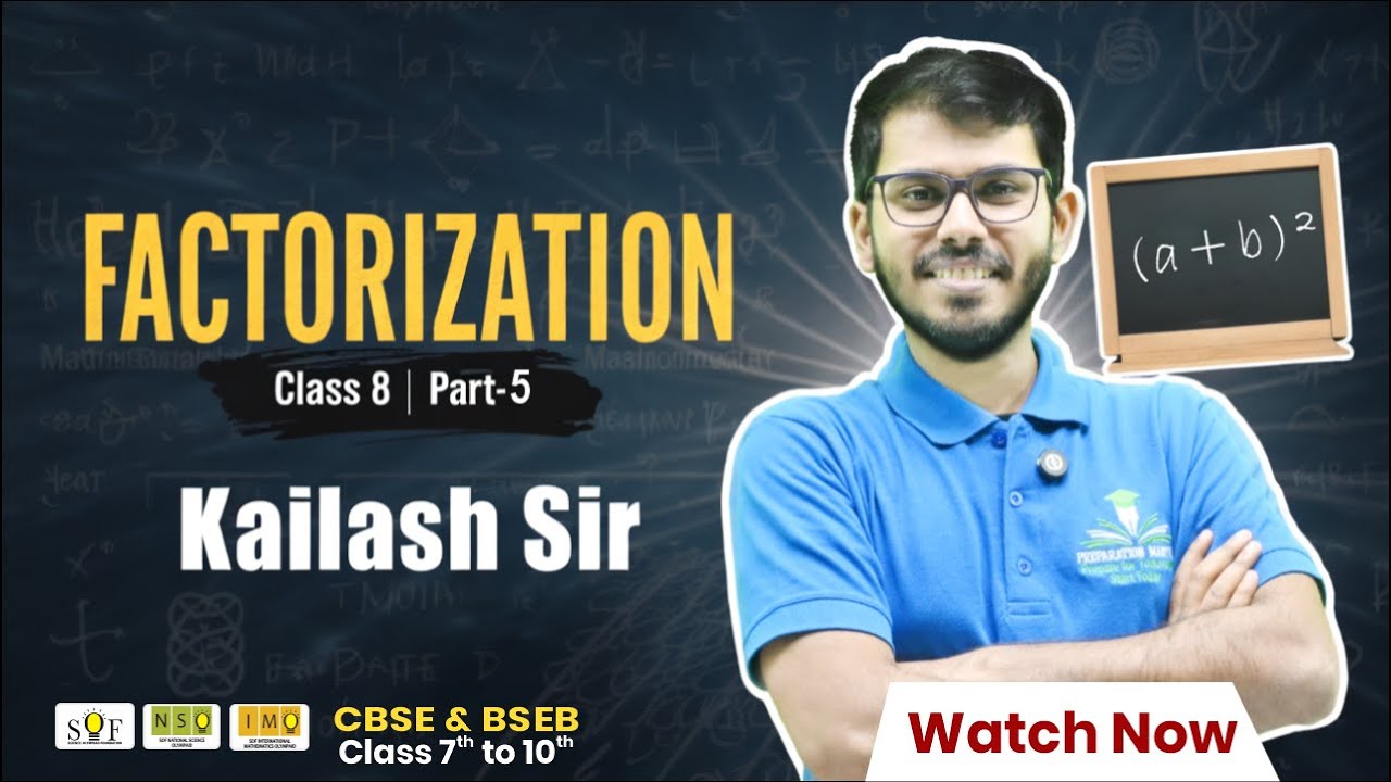 Class 8th Maths |Day 18|Factorization |All Board Exam Preparation - YouTube