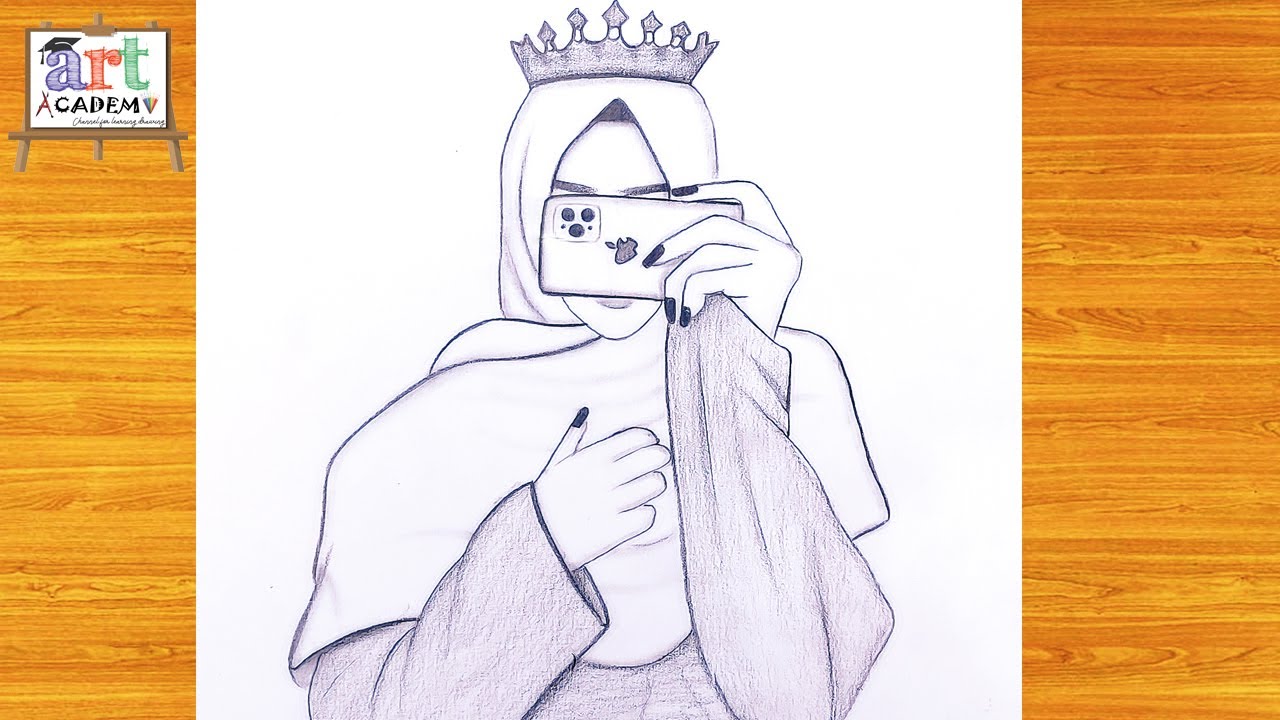 Cute girl drawing || Girl drawing easy step by step | Beautiful girl ...