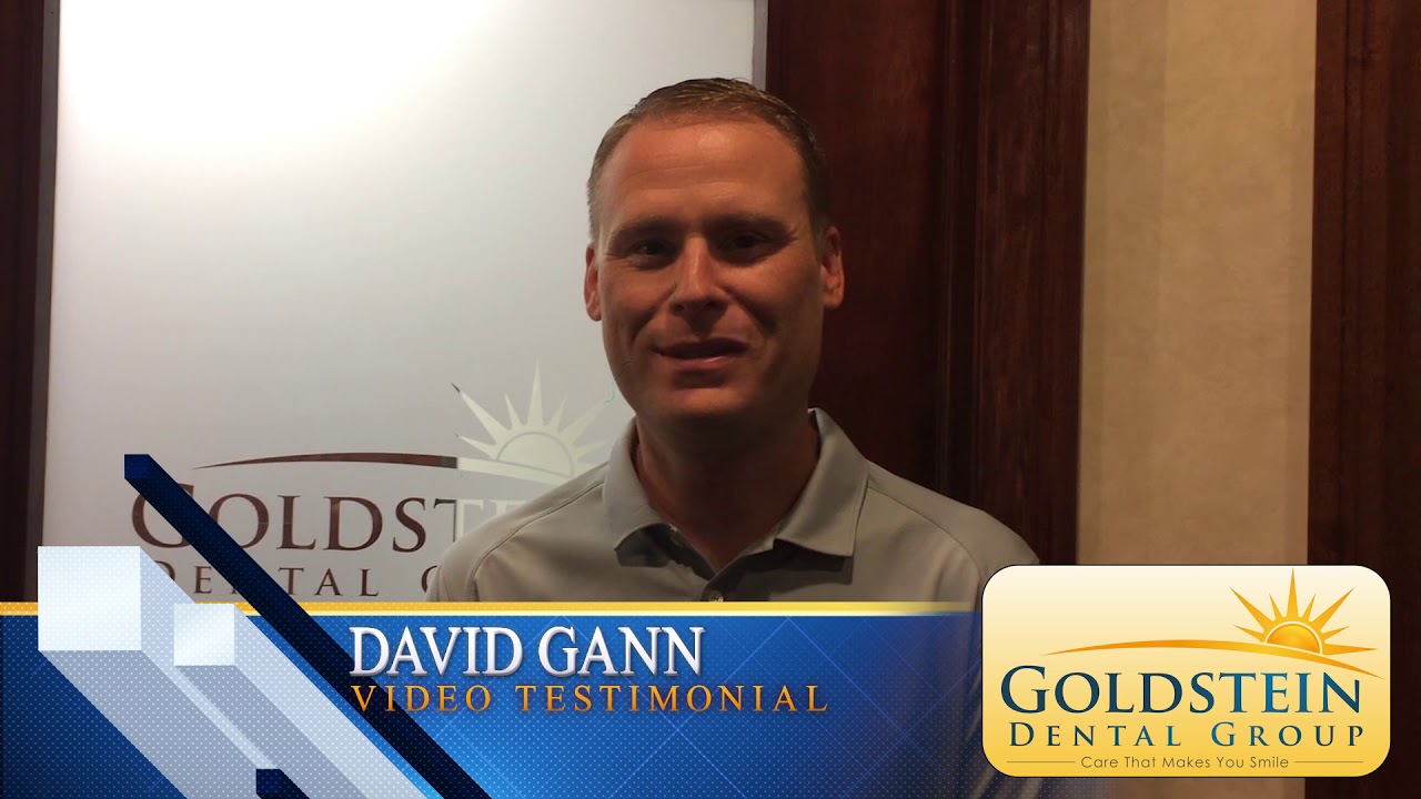 David Gann testimonial for Goldstein Dental Group 2018 - YouTube