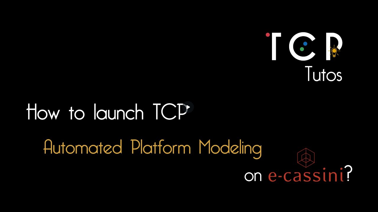 TUTO - How to Launch Platform Modeling on e-cassini? - YouTube