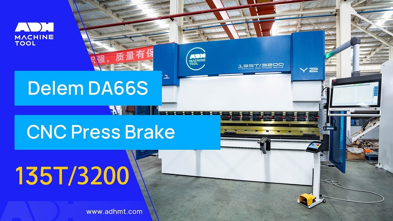 135T3200 CNC Press Brake with Delem DA66S Controller - YouTube
