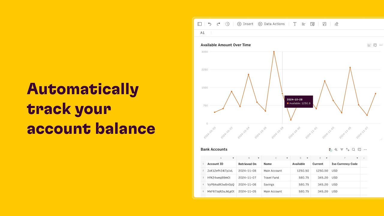 Bank Accounts: Automatically Track your Balance over time using Rows ...