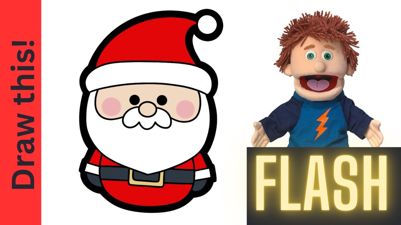 How to draw Santa Weeble Wobble with Flash - easy step by step ...