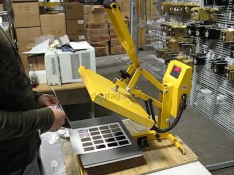 How to make Color sublimation Dogtags with Heat press 3-3 - YouTube